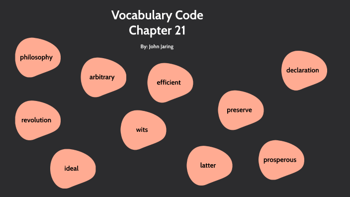 Vocabulary Code Chapter 21 by John Rohan Jaring on Prezi