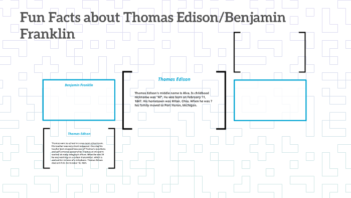 Fun Facts about Thomas Edison/Benjamin Franklin by aidan matthews