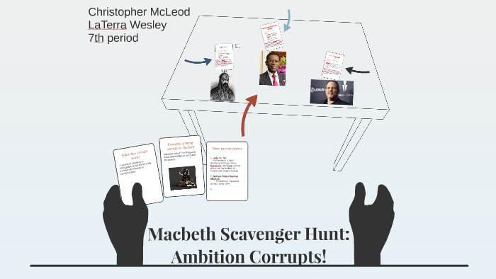 Macbeth Scavenger Hunt: Ambition Corrupts! by LaTerra Wesley on Prezi