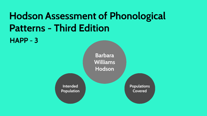 Hodson Assessment of Phonological Patterns by Abby Marsh on Prezi