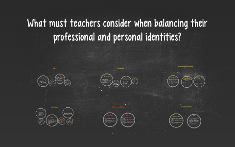 What must teachers consider when balancing their professional and ...
