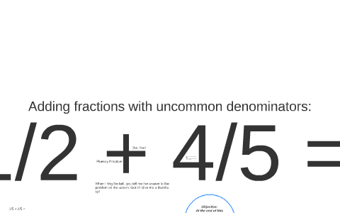 Adding Fractions with Uncommon Denominators by Adam Macholz on Prezi