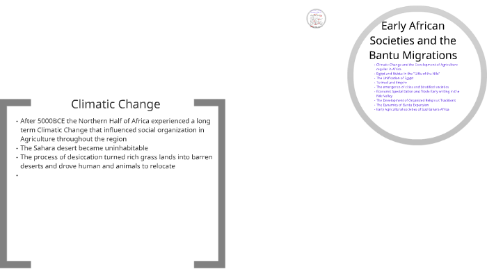 Early African Societies and the Bantu Migrations by Allison Humenansky ...