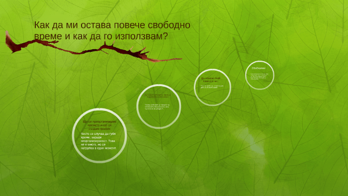 Как да ми остава повече свободно време и как да го използвам by Martin Mirchev on Prezi