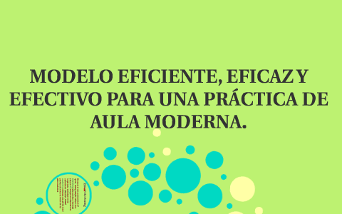 Modelo eficiente, eficaz y efectivo para una práctica de Aula Moderna ...