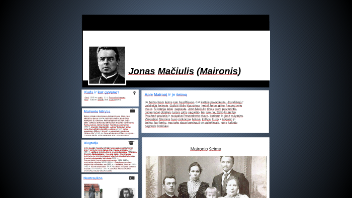 Jonas Mačiulis (Maironis) by Rimantė Jankūnaitė on Prezi