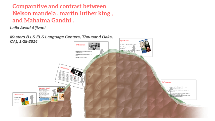 comparative and contrast between Nelson mandela , martin lut by Lolo ...