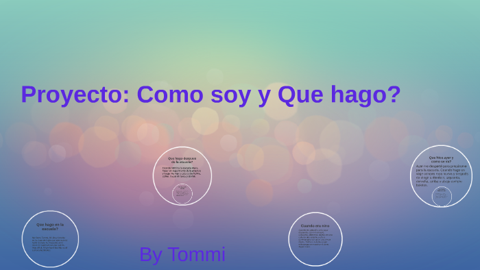 Proyecto: Como soy y Que hago? by tommi newton