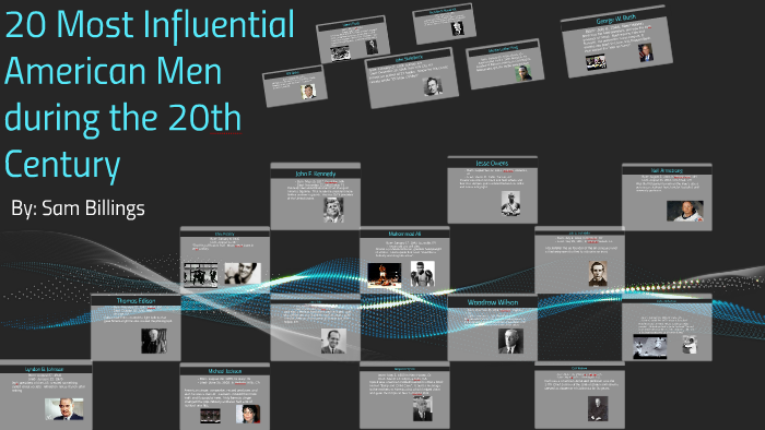 20 Most Influential American Men during the 20th Century by Sam Billings