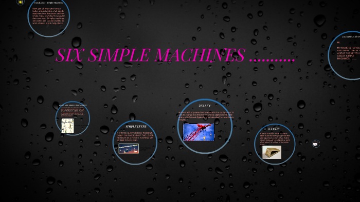 SIX SIMPLE MACHINES BY: HAROLD COLL by Bunny Chan on Prezi