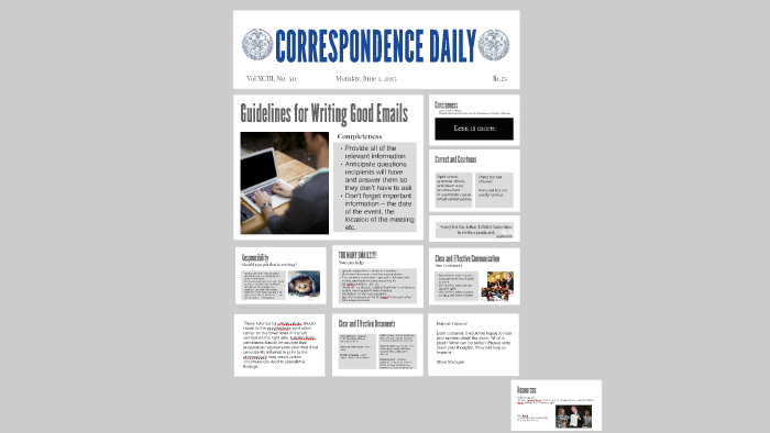 CORRESPONDENCE DAILY by Jody K. on Prezi
