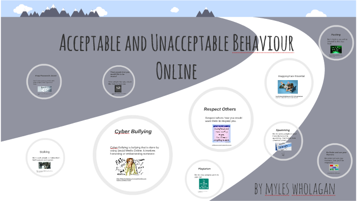 Acceptable and Unacceptable Behaviour Online by myles wholagan on Prezi