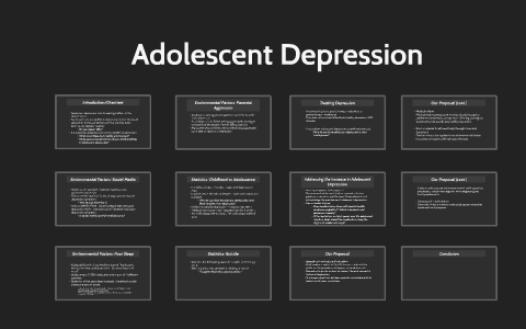 Environmental Factors of Adolescent Depression by on Prezi