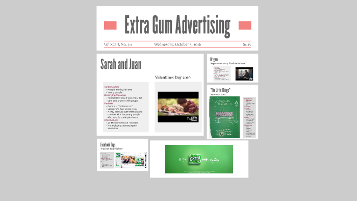 Extra Gum Advertising by on Prezi