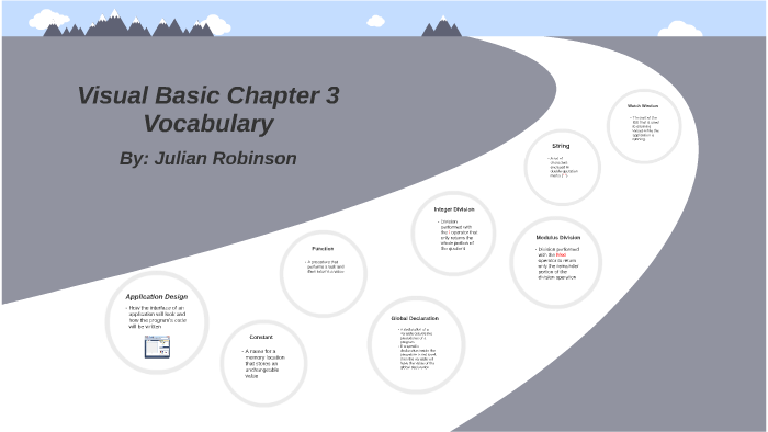 Chapter 3 Visual Basic Vocab by Julian Robinson on Prezi