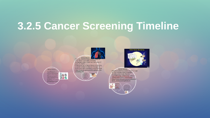 3.2.5 Cancer Screening Timeline by Kylee McCaine on Prezi