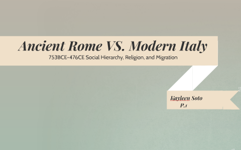 Ancient Rome VS. Modern Italy by Kayleen Soto on Prezi