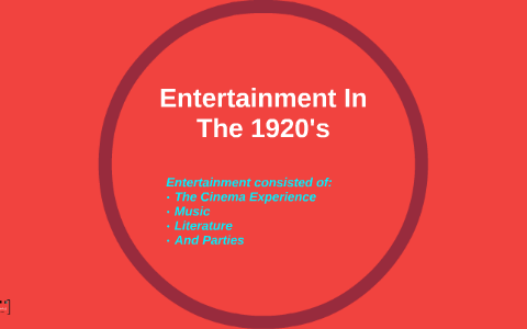 Entertainment in the 1920's by will O'Reilly on Prezi