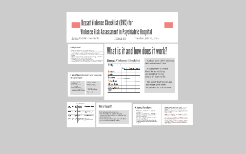 Broset Violence Checklist by HYANG KO on Prezi