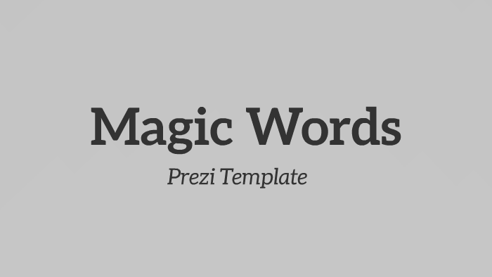 Magic Words - Prezi Template by Prezi Templates by Prezibase on Prezi