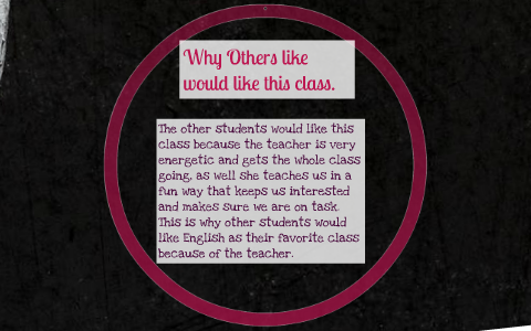 My Favorite class in school by Izzy Bear on Prezi