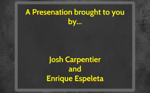 Night Presentation by Josh Carpentier on Prezi