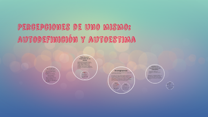 Percepciones de uno mismo: Autodefinición y autoestima by Valerie ...