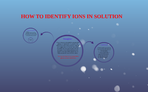 HOW TO IDENTIFY IONS IN SOLUTION by Elodie R. on Prezi