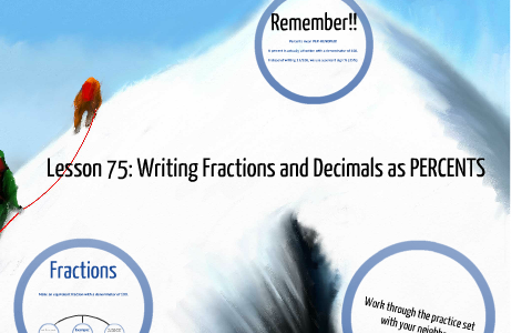 Lesson 75: Writing Fractions and Decimals as Percents by Brian Gesink ...