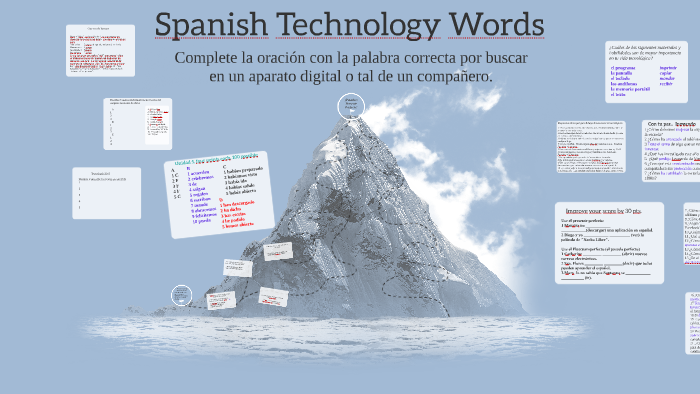 Spanish Technology Words Worksheet by julie fowler on Prezi