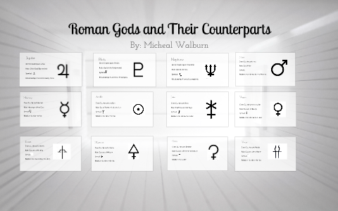 Roman Gods and Their Counterparts by Micheal Walburn on Prezi