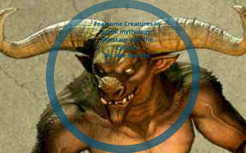 Fearsome creatures of greek mythology: Minotaur and the Cyclops by Abe ...