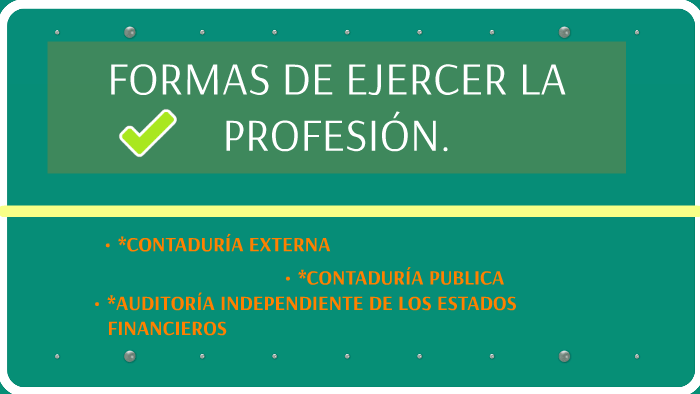 FORMAS DE EJERCER LA PROFESION by Hilda Canizalez on Prezi