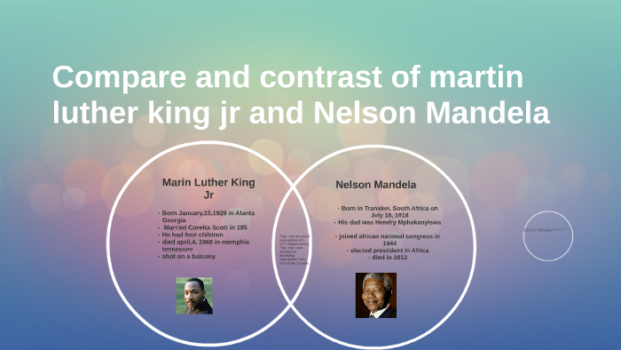 FREEDOM ISN'T FREE...Compare and Contrast Martin Luther King Jr ...