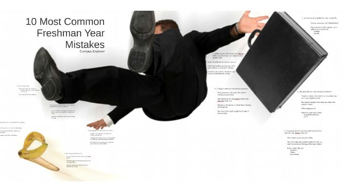 10 Most Common Freshman Year Mistakes by Brooks Walk on Prezi