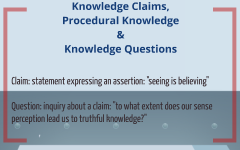 Knowledge Claims by Khalida Qattash on Prezi