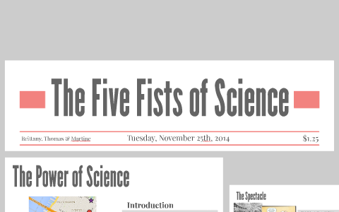 The Five Fists of Science by Martine Peters on Prezi