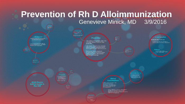 Prevention of Rh D Alloimmunization by Genevieve Minick on Prezi