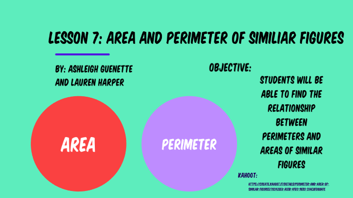 Lesson 7: Area and Perimeter of similar figures by Ashleigh Guenette on ...