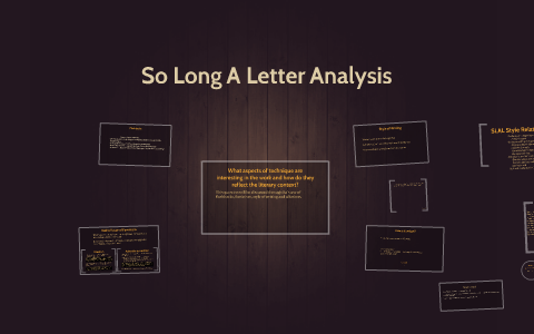 So Long A Letter Analysis by Jaide Gan on Prezi