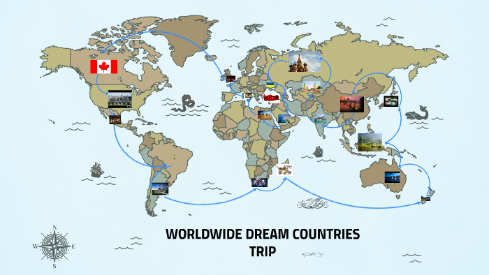 MAP OF DREAM COUNTRIES by Oksana Figiela on Prezi