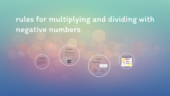 rules for multiplying and dividing with negative numbers by Joshua ...