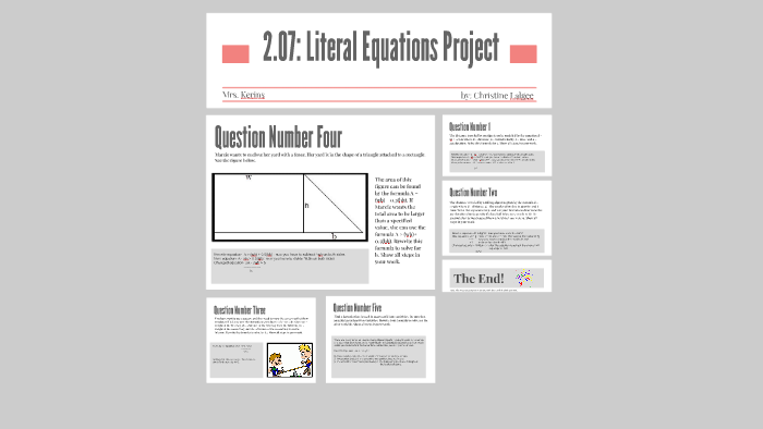 2.07: Literal Equations Project by Christine Lalgee on Prezi