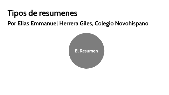 Tipos de resumenes by Elias Emmanuel HG on Prezi