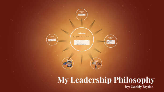 My Leadership Philosophy by cassidy brydon on Prezi