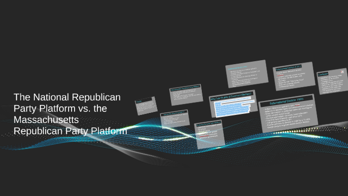The National Republican Party Platform vs. the Massachusetts by ...
