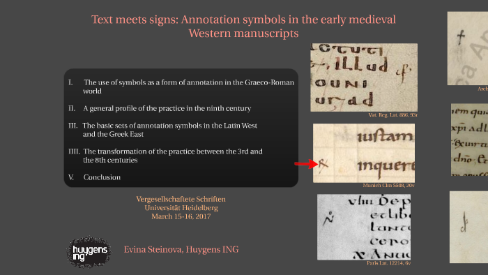 Text meets signs: Annotation symbols in the early medieval Western ...