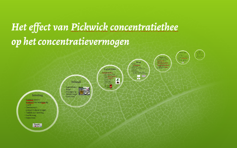 Het effect van Pickwick concentratiethee op het concentratie by N ...