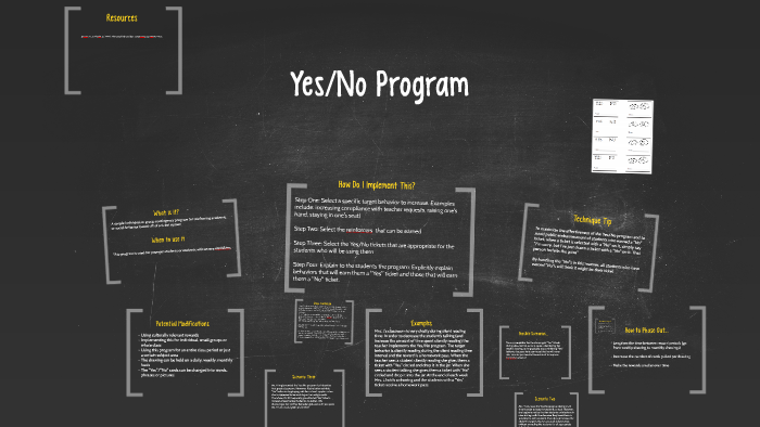 Yes/No Program by Allison Tayloe on Prezi