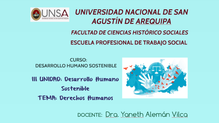 CLASE MAGISTRAL DD.HH. Y DESARROLLO HUMANO SOSTENIBLE by Yaneth Aleman ...